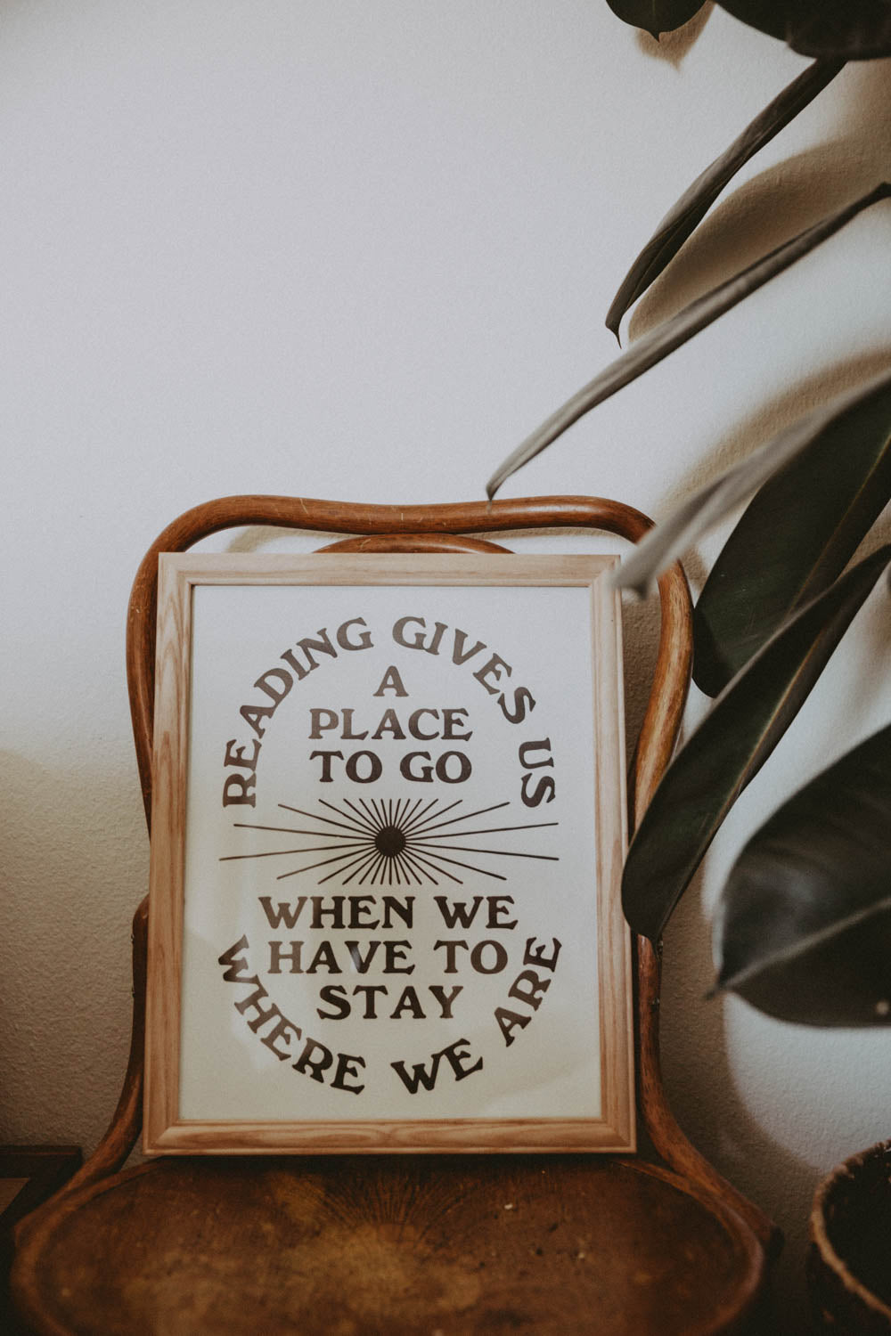 Reading Gives Us a Place to Go Print | The Bee & The Fox